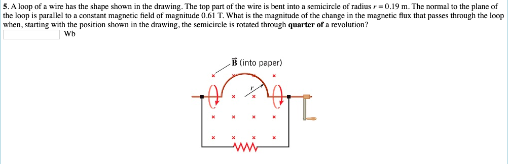 Solved 5. A loop of a wire has the shape shown in the | Chegg.com