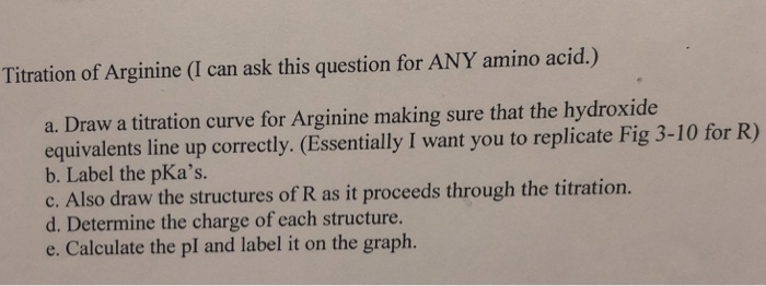 Solved Titration of Arginine (I can ask this question for | Chegg.com