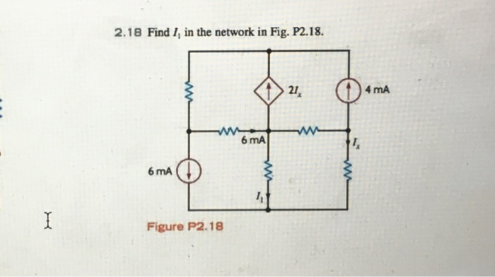 Solved Find I _1 in the network in Fig. P2.18. | Chegg.com