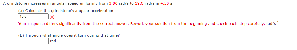 Solved A grindstone increases in angular speed uniformly | Chegg.com