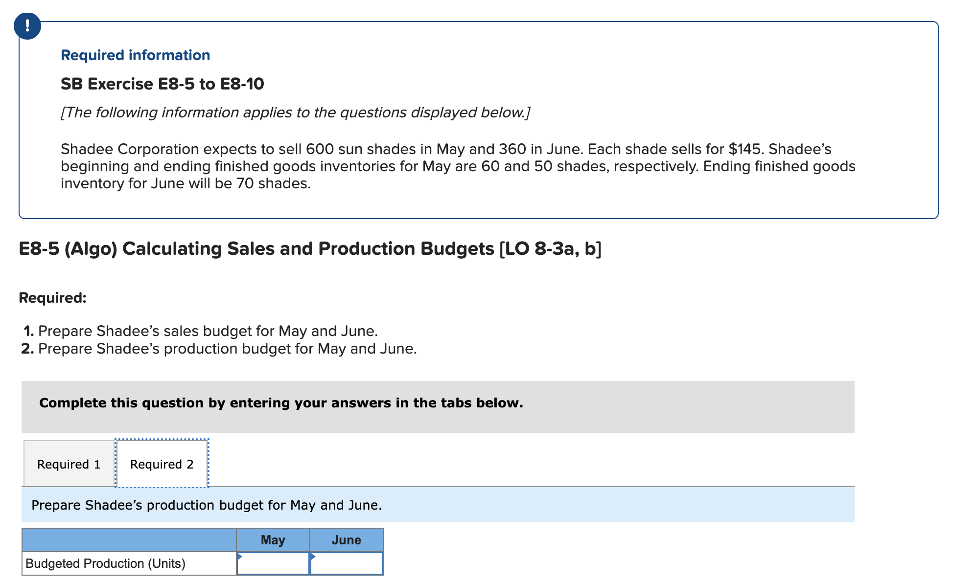 Solved Required information SB Exercise E8-5 to E8-10 [The | Chegg.com