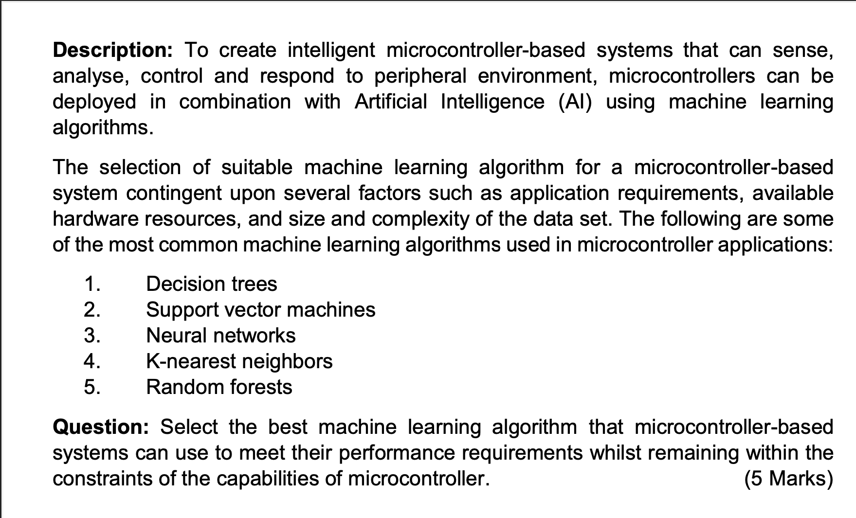 Solved Description: To create intelligent | Chegg.com