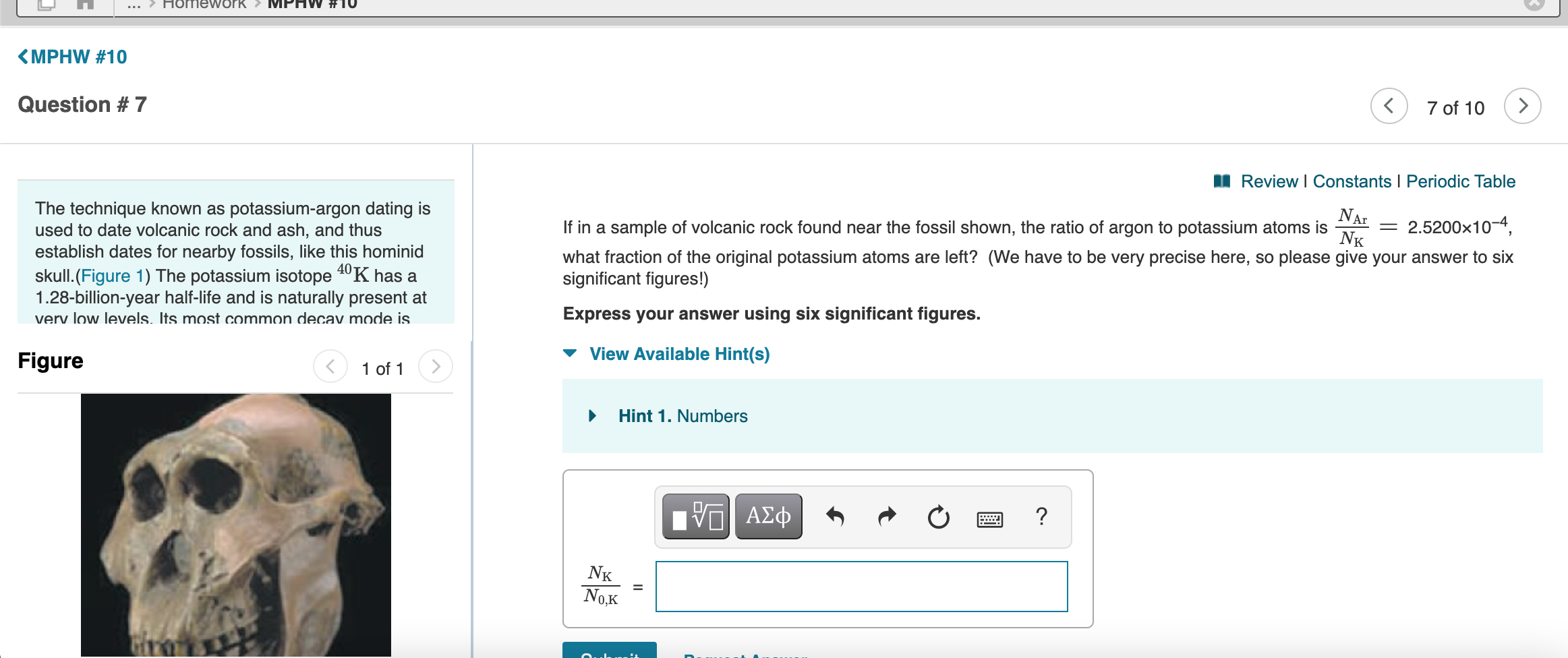 Solved The technique known as potassium-argon dating is used | Chegg.com