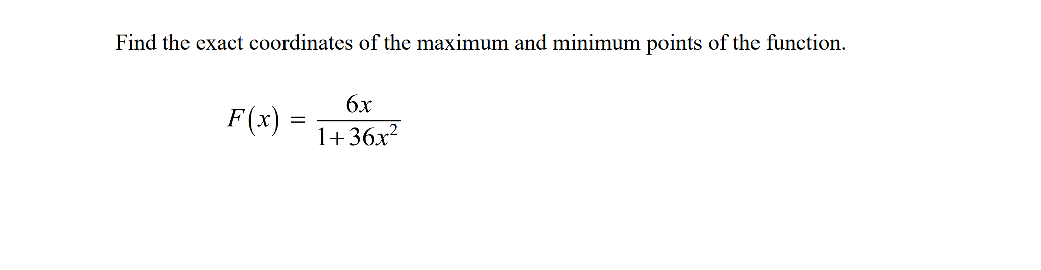 Solved Find the exact coordinates of the maximum and minimum | Chegg.com