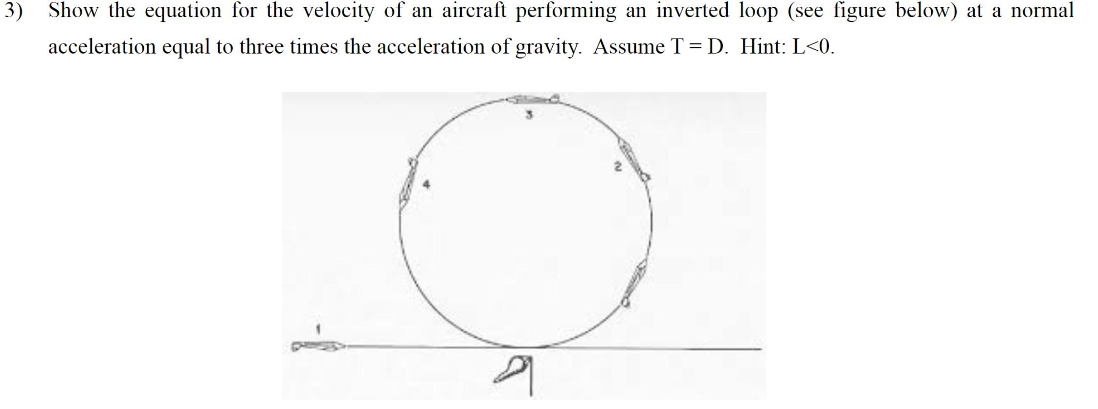 Solved Show the equation for the velocity of an aircraft | Chegg.com