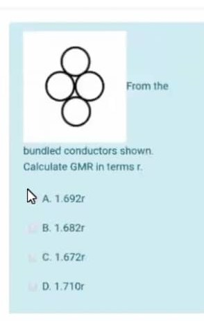 Solved From the bundled conductors shown Calculate GMR in | Chegg.com