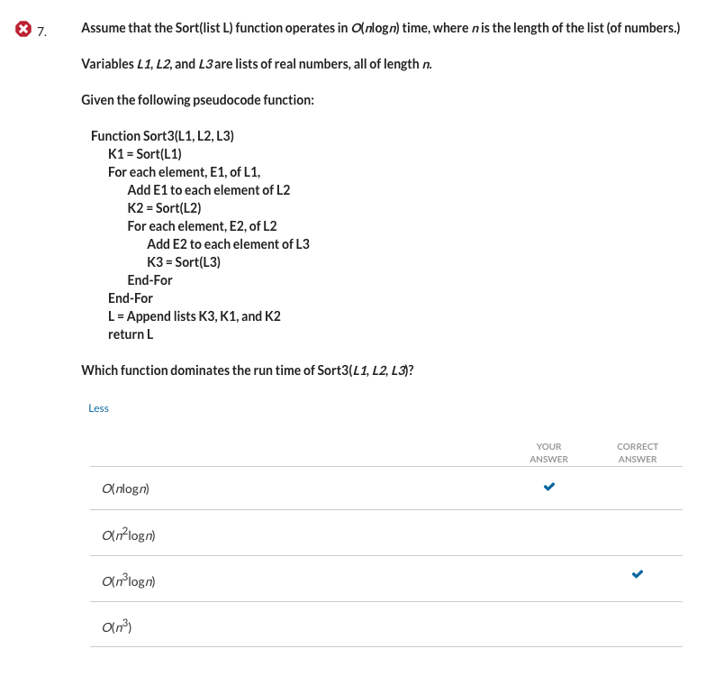 Solved Assume that the Sort(list L) function operates in | Chegg.com