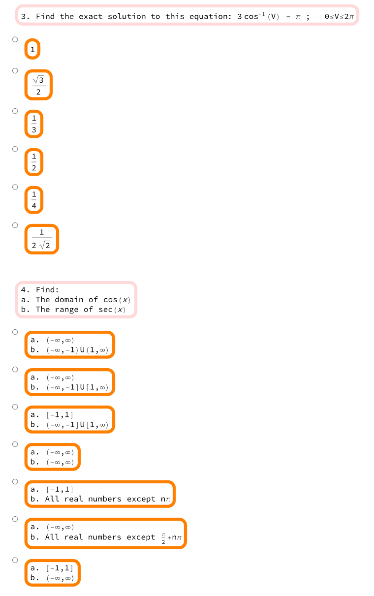 Solved Precalc Trig Please provide the work step by step | Chegg.com Solved Precalc Trig Please provide the work step by step | Chegg.com