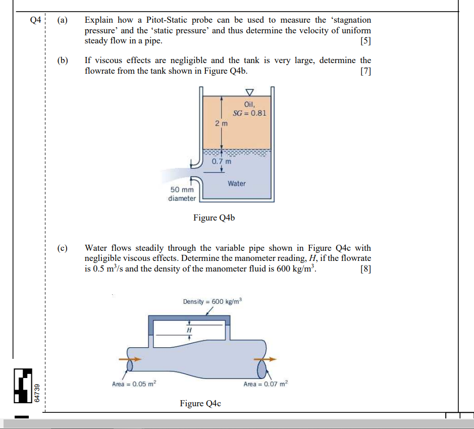 Solved Explain how a Pitot-Static probe can be used to | Chegg.com