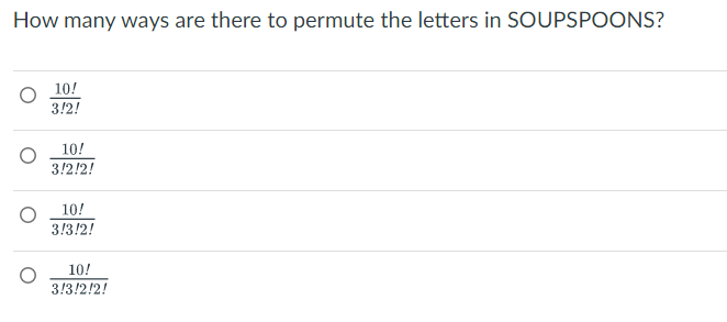 Solved How many ways are there to permute the letters in | Chegg.com