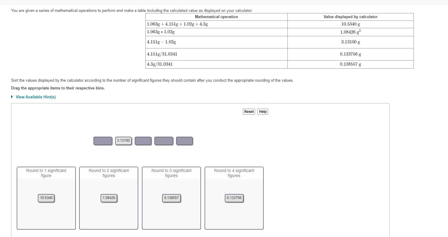 Solved Sort The Values Displayed By The Calculator According 