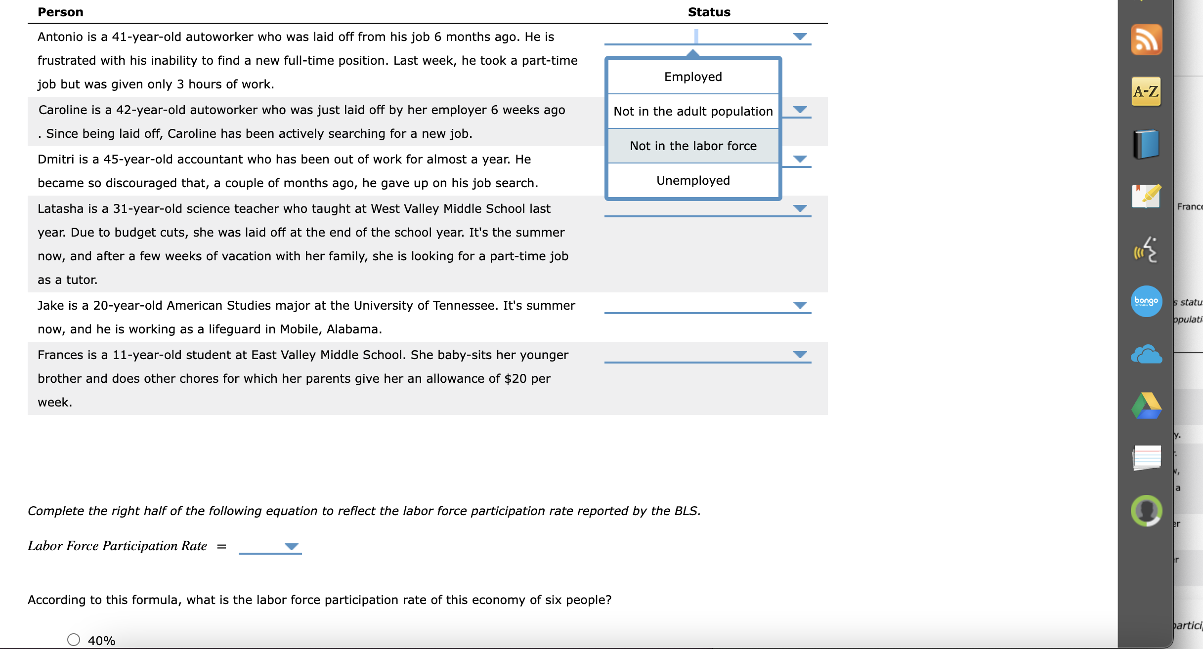 Solved Complete the right half of the following equation to | Chegg.com