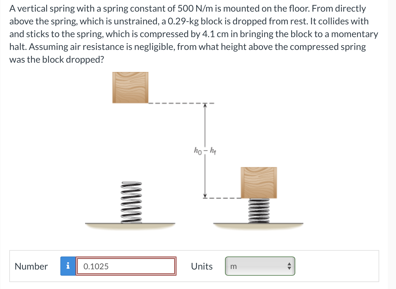 Solved A vertical spring with a spring constant of 500Nm ﻿is | Chegg.com