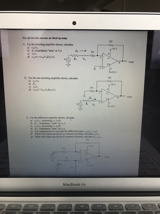 Solved For the inverting amplifier shown, calculate a) | Chegg.com