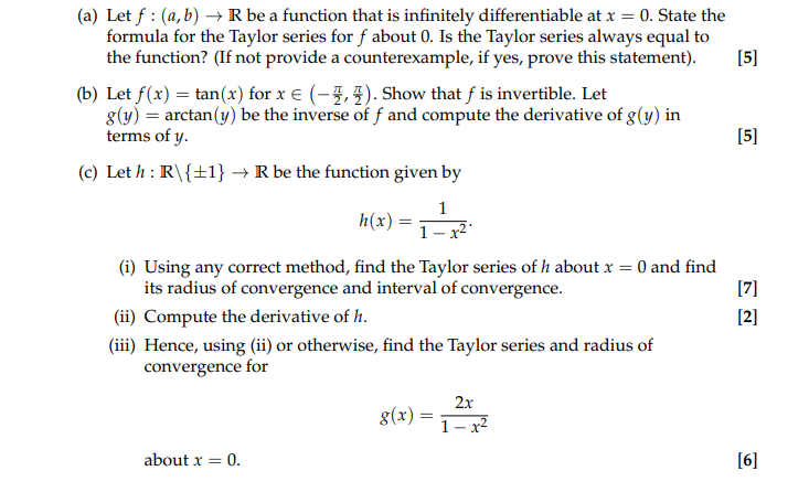 Solved [5] [5] (a) Let f : (a,b) +R be a function that is | Chegg.com