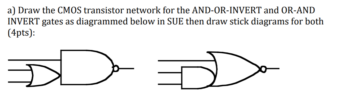 Solved a) Draw the CMOS transistor network for the | Chegg.com