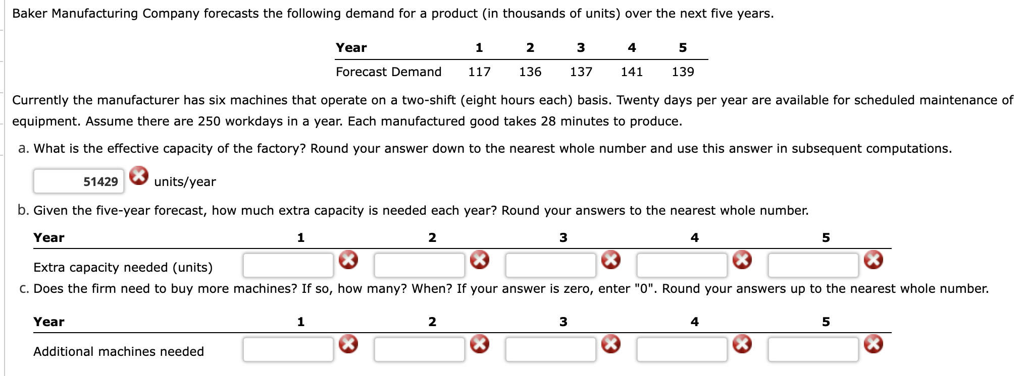 Solved Currently the manufacturer has six machines that | Chegg.com