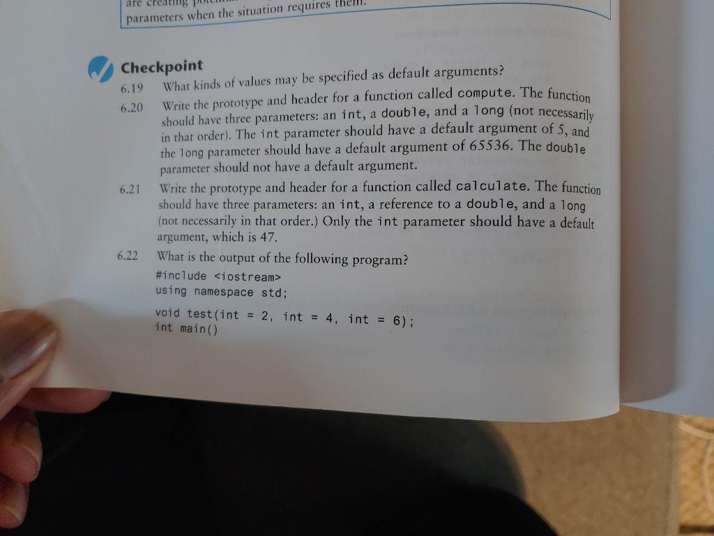 Solved Checkpoint 6.19 What kinds of values may be specified | Chegg.com