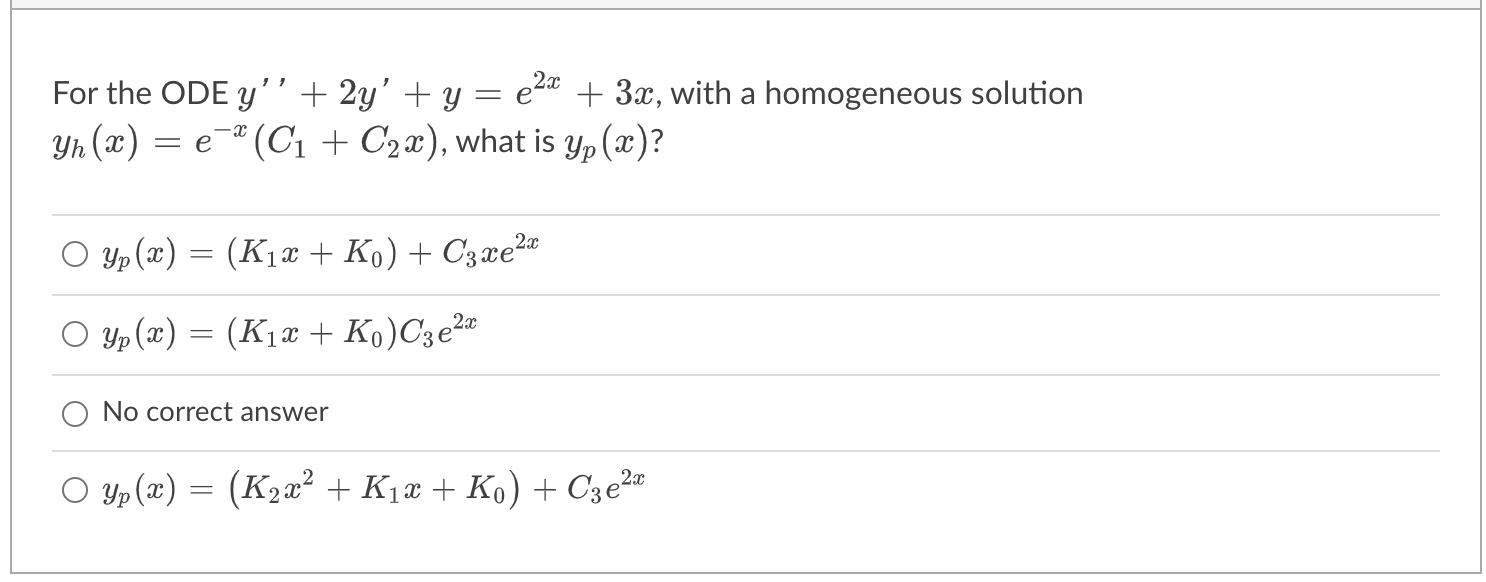 Solved = The general solution of a nonhomogeneous ODE y' + | Chegg.com