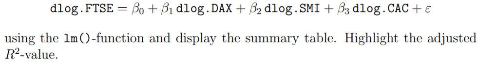 Solved Using R solve the following: Consider the | Chegg.com