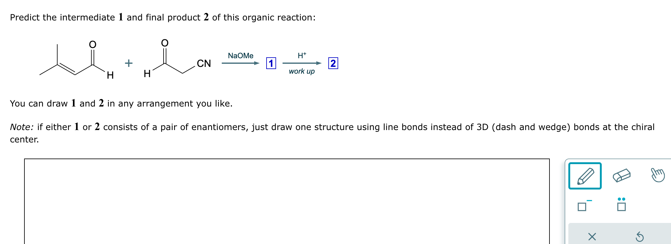 Solved Predict the intermediate 1 ﻿and final product 2 ﻿of | Chegg.com