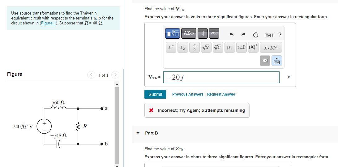 Solved Find the value of VTh. Use source transformations to | Chegg.com