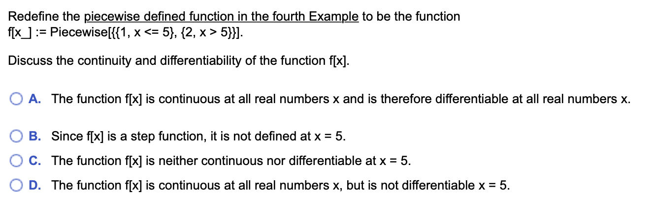 Solved Redefine the piecewise defined function in the fourth | Chegg.com