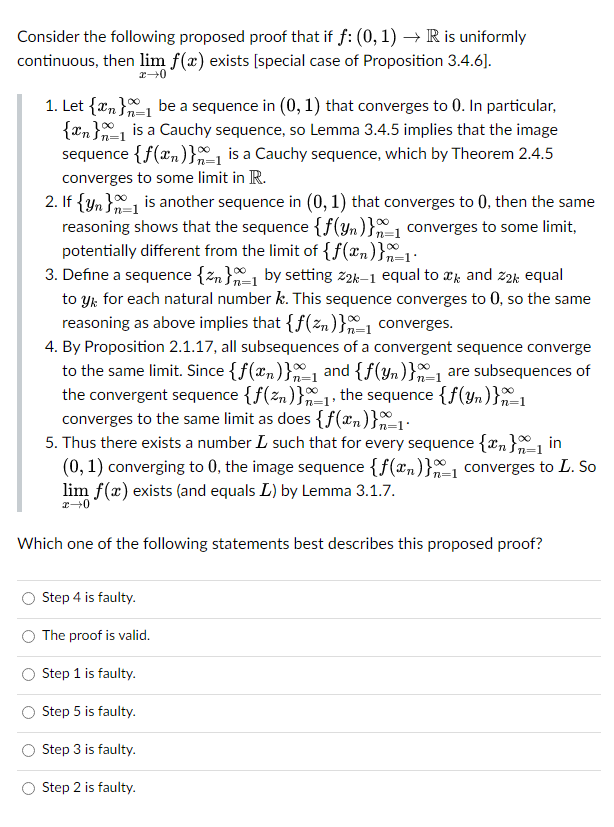 Solved Consider the following proposed proof that if | Chegg.com