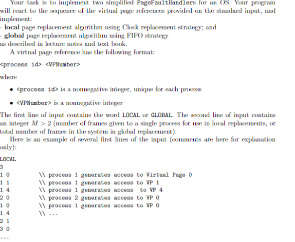 Your task is to implement two simplified | Chegg.com