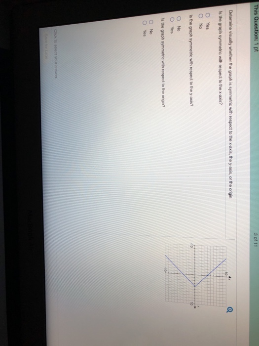 Solved This Question 1 3 Of 11 Determine Visually Whether 