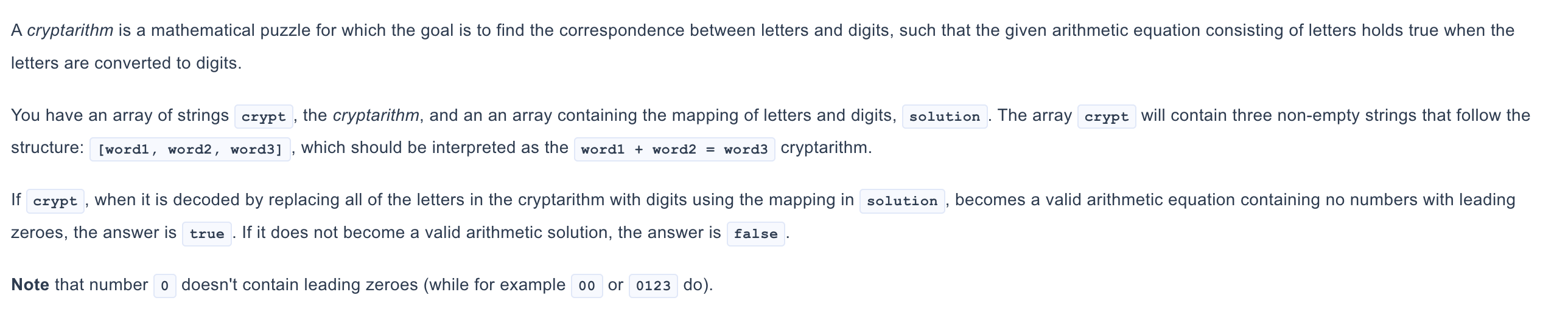 Solved letters are converted to digits. zeroes, the answer | Chegg.com