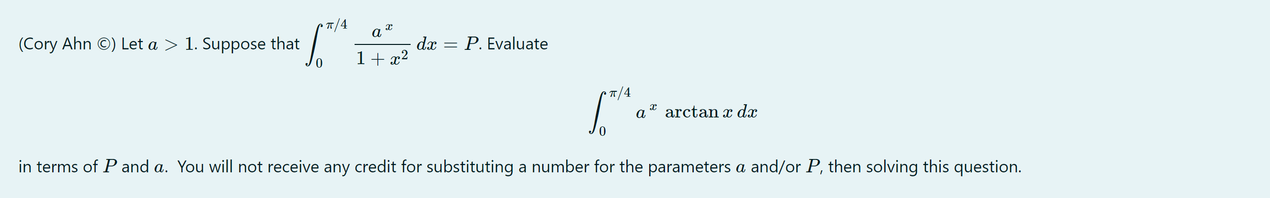 Solved 7/4 х (Cory Ahn ©) Let a > 1. Suppose that III ax dx | Chegg.com Solved 7/4 х (Cory Ahn ©) Let a > 1. Suppose that III ax dx | Chegg.com