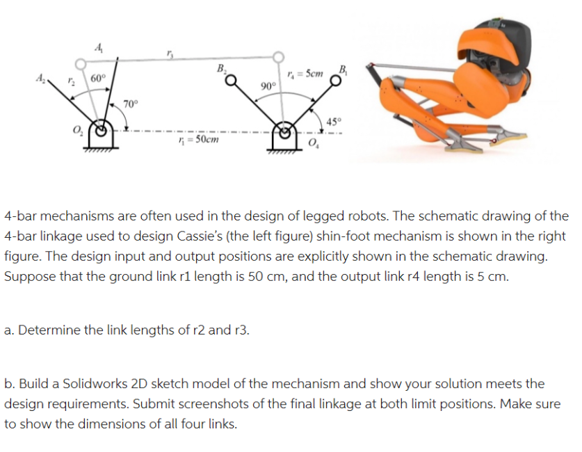 Solved 4-bar mechanisms are often used in the design of | Chegg.com