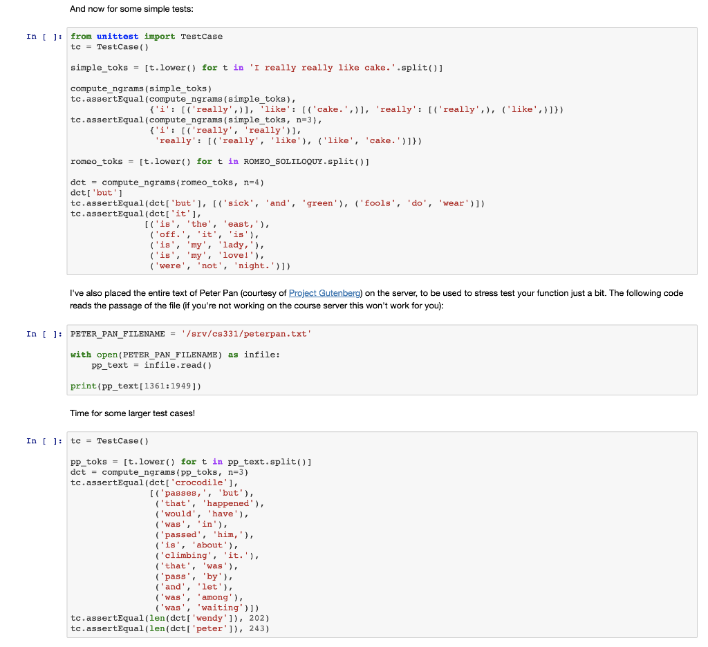 Solved N-grams Overview An n-gram in the context of parsing | Chegg.com