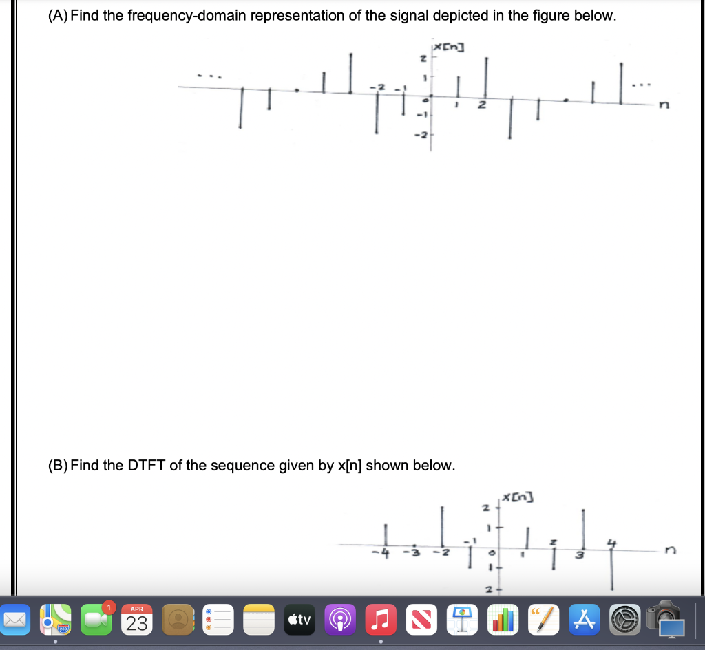 Solved (A) Find the frequency-domain representation of the | Chegg.com