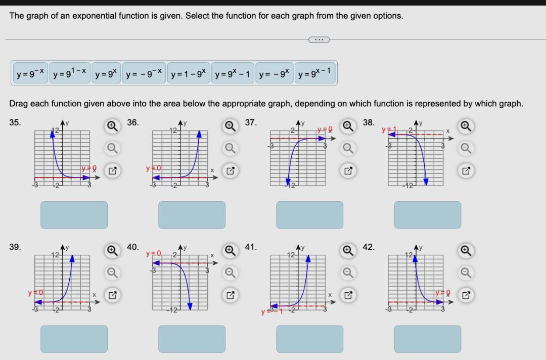 Solved The graph of an exponential function is given. Select | Chegg.com