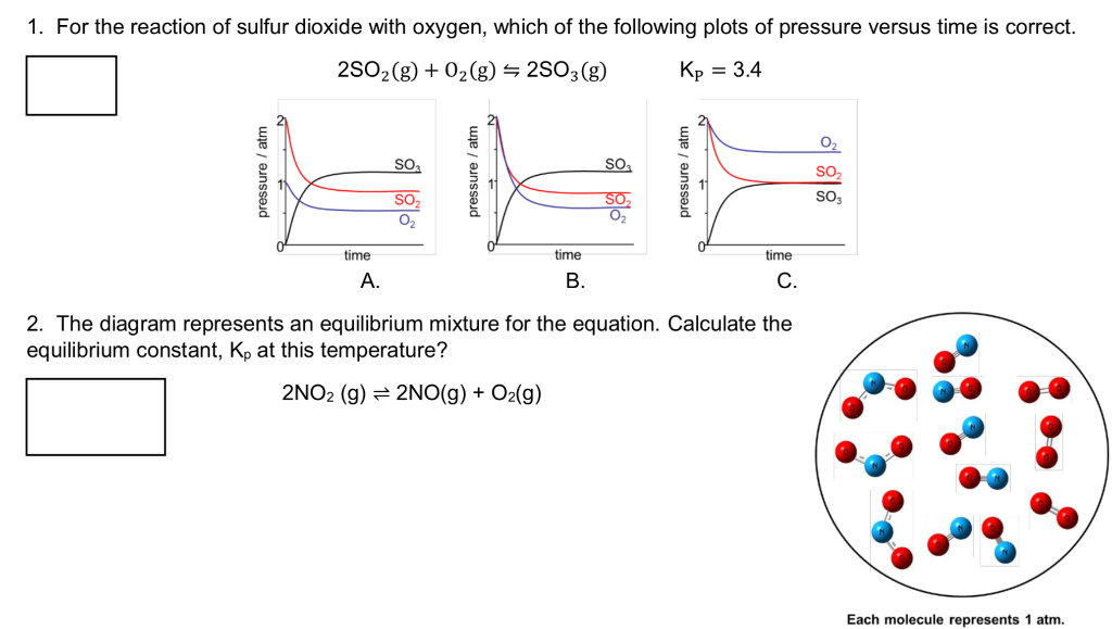 Solved 1. For the reaction of sulfur dioxide with oxygen, | Chegg.com