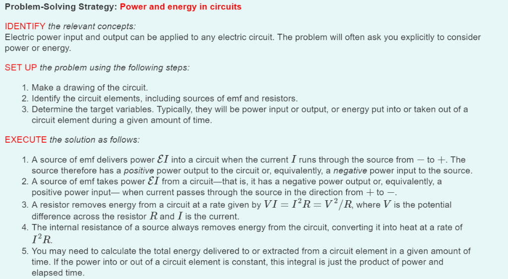Solved To practice Problem-Solving Strategy 25.1 Power and | Chegg.com