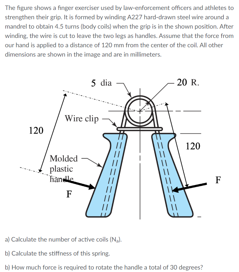 Solved The figure shows a finger exerciser used by | Chegg.com
