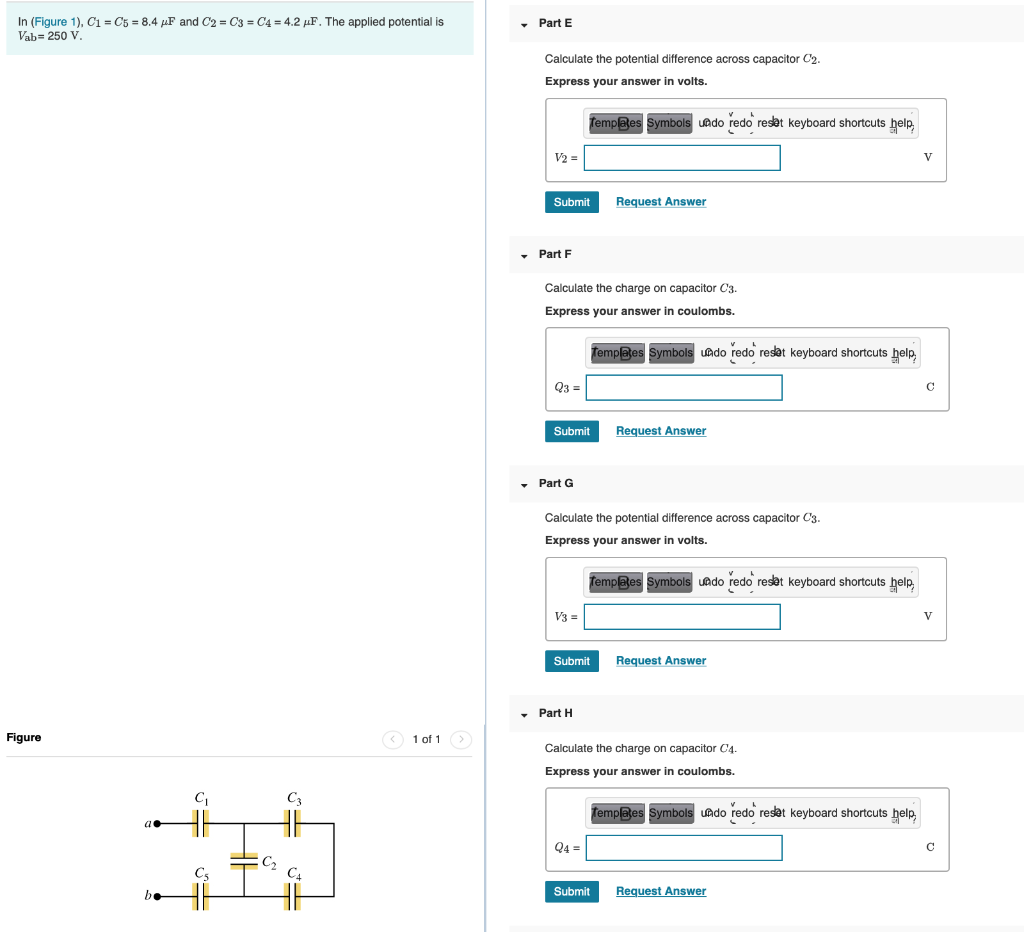 Solved In (Figure 1). C1 = C5 = 8.4 pF and C2 = C3 = C4 = | Chegg.com