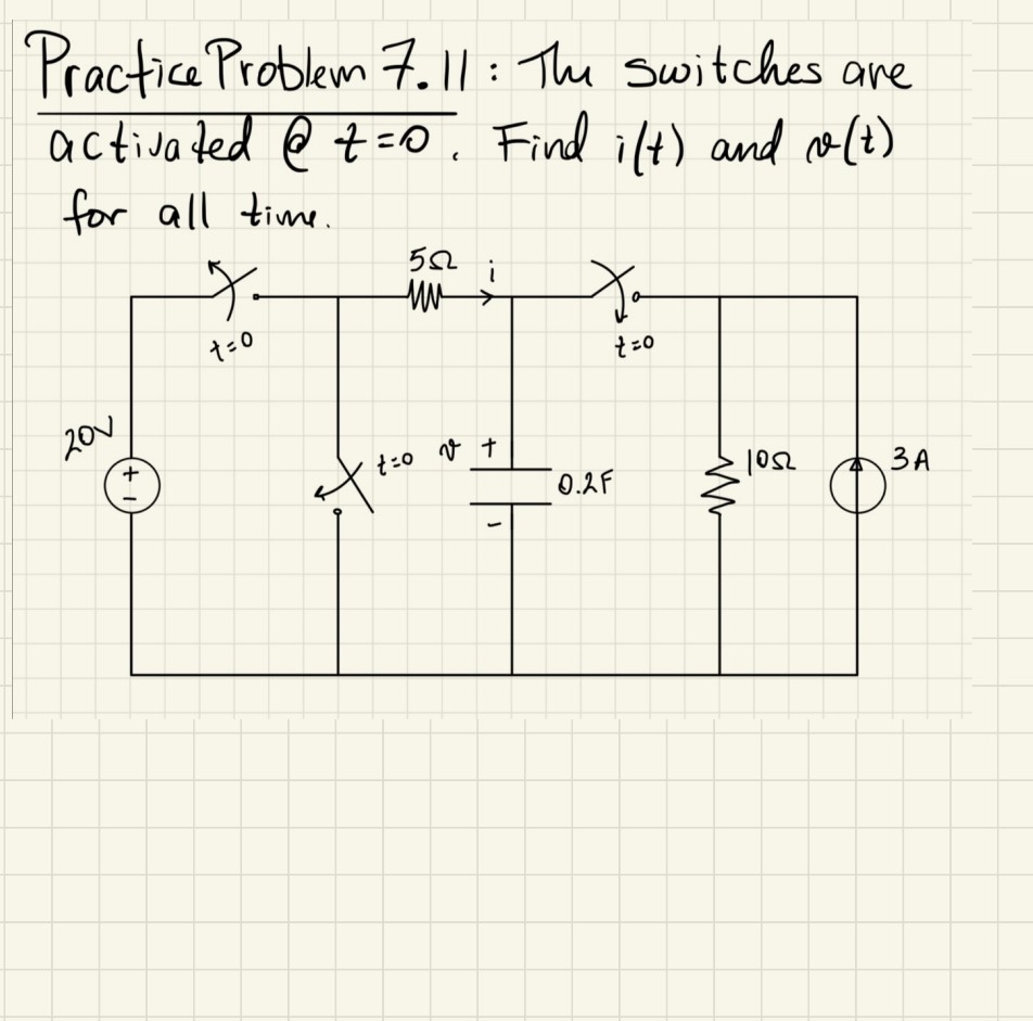 Solved Practice Problem 7.11: Thu switches areactivated | Chegg.com