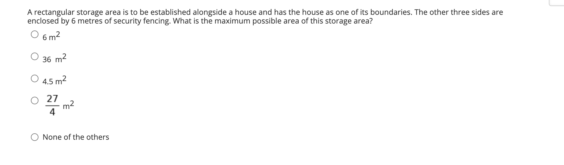 Solved A rectangular storage area is to be established | Chegg.com
