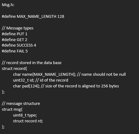 Solved implement database server (dbserver) and client | Chegg.com