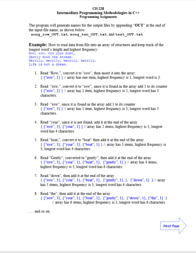 CIS 22B Intermediate Programming Methodologies in C++ | Chegg.com