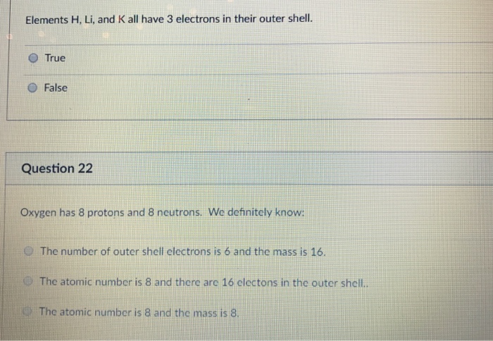 Solved Elements H, Li, and K all have 3 electrons in their | Chegg.com