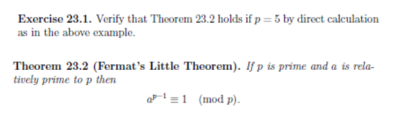 Solved Exercise 23.1. Verify that Theorem 23.2 holds if p = | Chegg.com