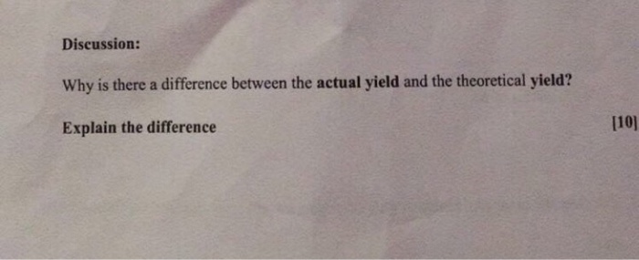 Solved Discussion: Why is there a difference between the | Chegg.com