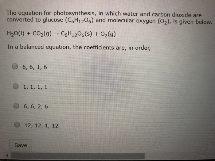 Chemical Equation For Conversion Of Glucose And Oxygen To Carbon ...