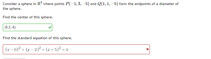 Solved Consider a sphere in R3 where points P(−1,3,−5) and | Chegg.com