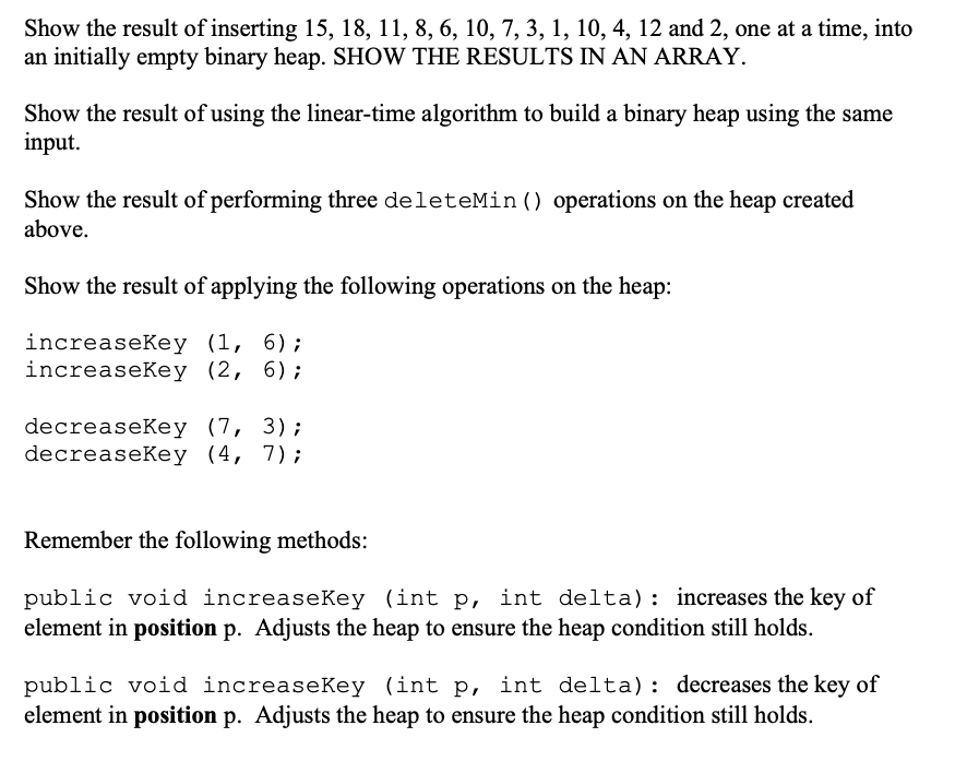 Solved Show the result of inserting | Chegg.com